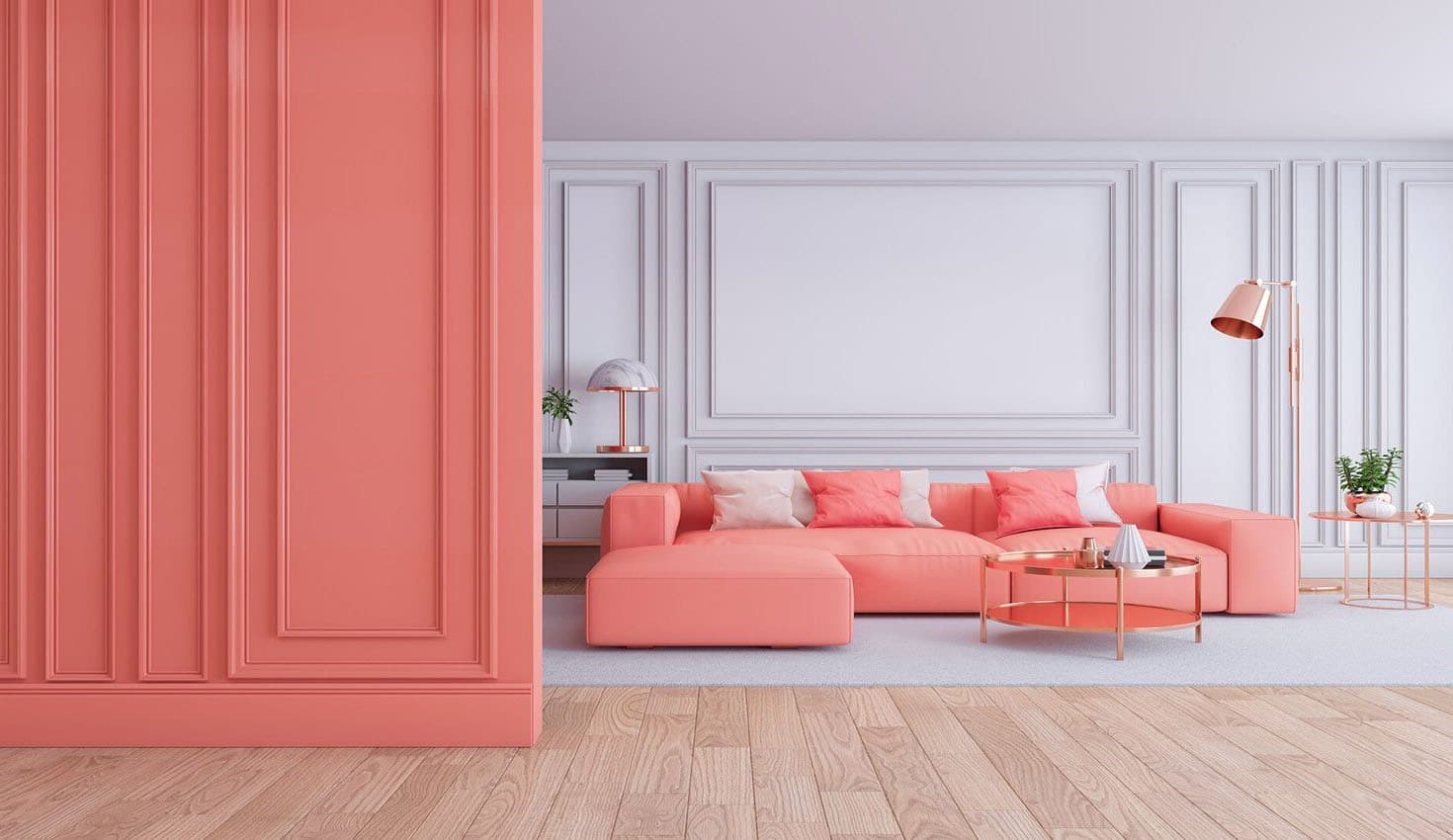 Couleur corail en déco : les 50 meilleures associations de couleurs